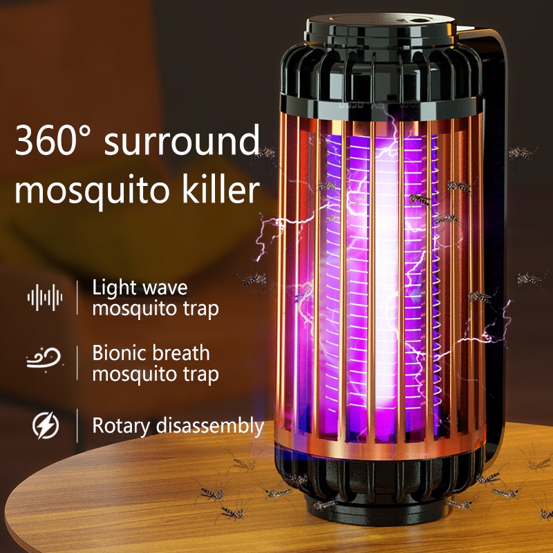 2022 Novo Choque Elétrico Lâmpada Assassino Do Mosquito Armadilha Da Mosca USB Zapper Inseto ...
