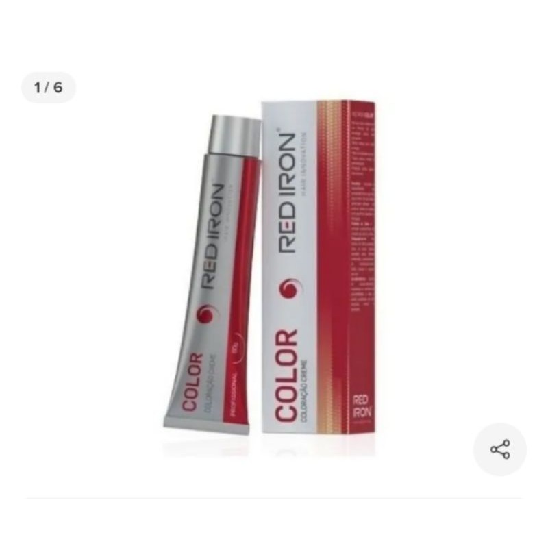 Kit C/02 Colorações Creme Red Iron Profissional - Escolha As Cores ...