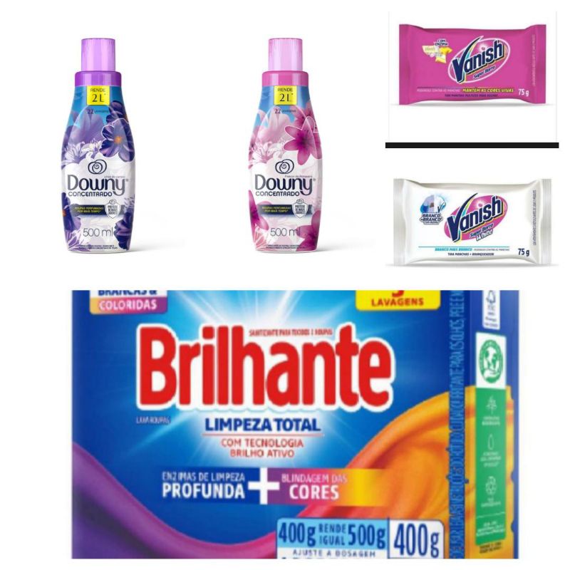 Kit Produtos de Limpeza e Lavanderia. Comfort, Downy, Vanish, etc ...