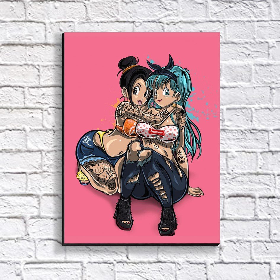 Quadro Dragon Ball Z - Chi Chi e Bulma (Gangster) | Shopee Brasil