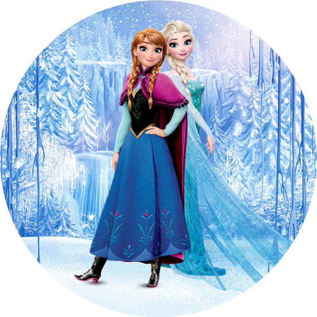 Painel De Festa Frozen Redondo Sublimado 3d | Shopee Brasil