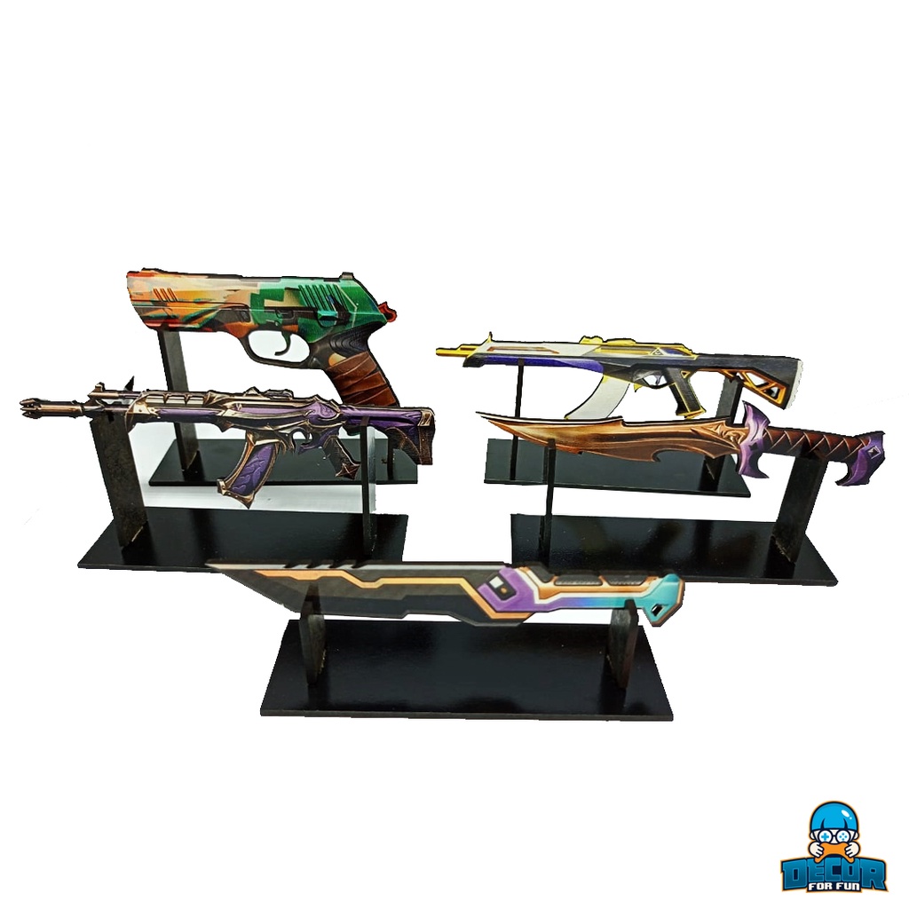 Kit Mini Skins Valorant Decoração 5 Unidades em MDF | Shopee Brasil