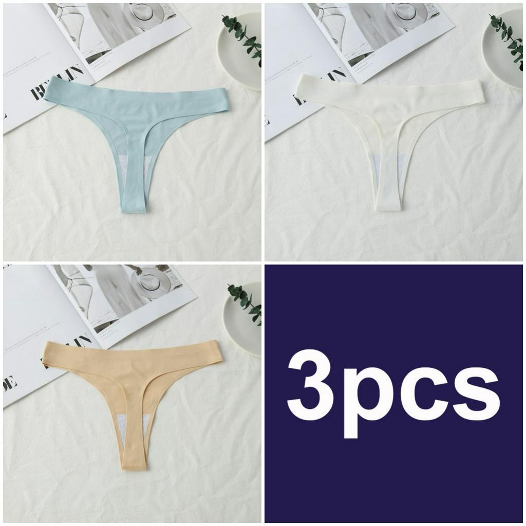 [Cinvik 3 Pcs/Pack Ice Silk Roupas Íntimas Femininas Sem Costura ...