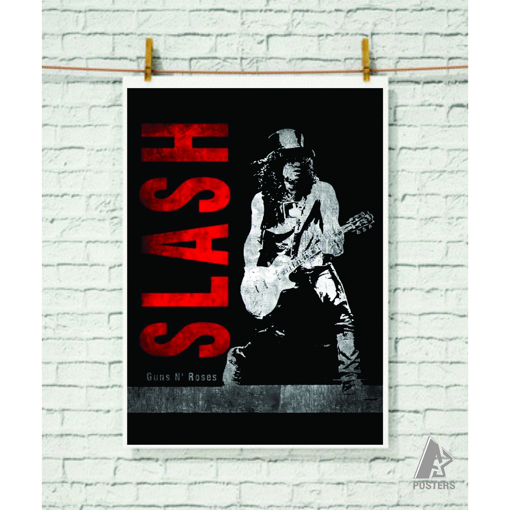 Slash Poster Guns Roses Decoração Rock A4 (21cm x 30cm) | Shopee Brasil