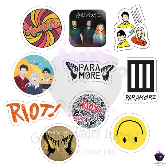 Adesivo Paramore banda - kit com 10 adesivos | Shopee Brasil