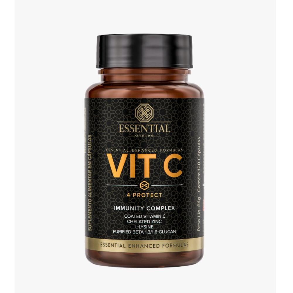 Vitamina C Vit C 4 Protect 120 Cápsulas Essential Nutrition | Shopee Brasil
