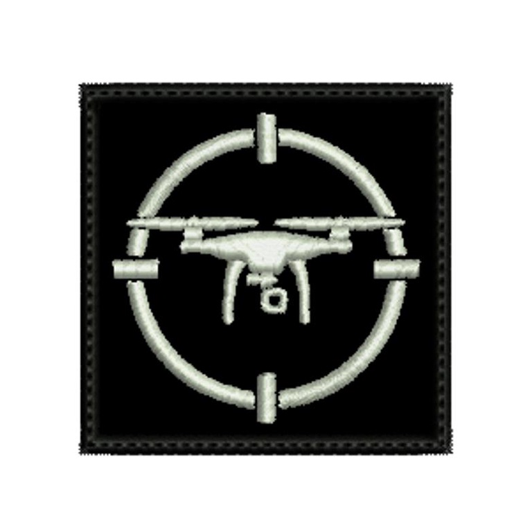 Patch bordado Piloto de Drone quadrado com ou sem carrapicho e também termocolante | Shopee Brasil