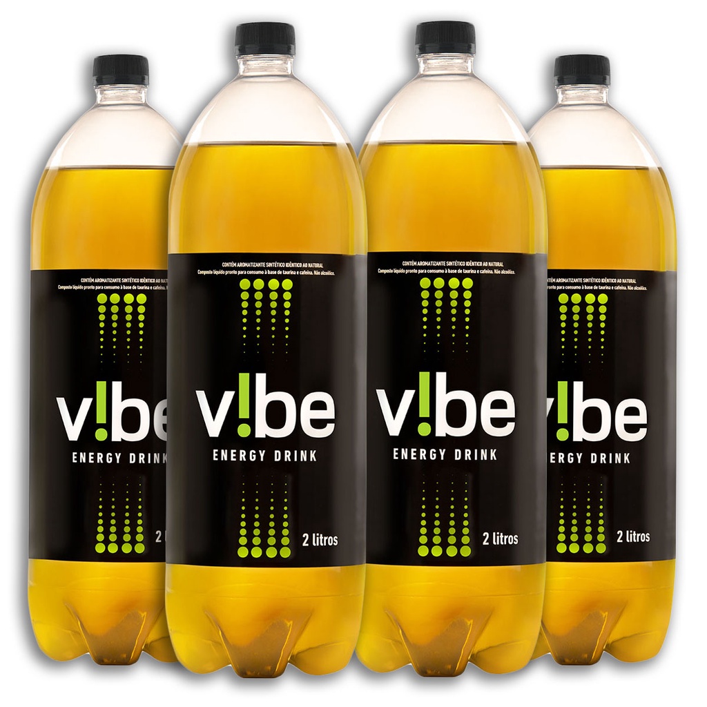 Kit 4 Energéticos Vibe Energy Drink 2 litros | Shopee Brasil