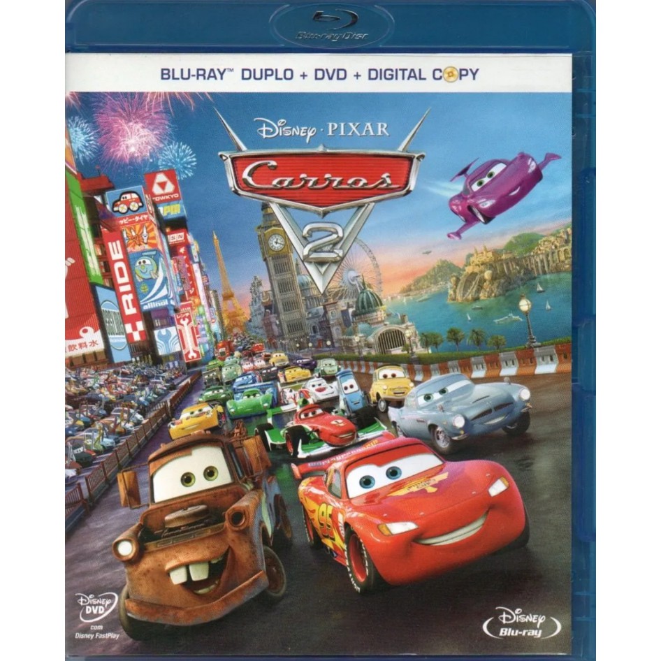 Blu Ray Disney Carros 2 4 Discos (Blu Ray Duplo + DVD + digital copy ...