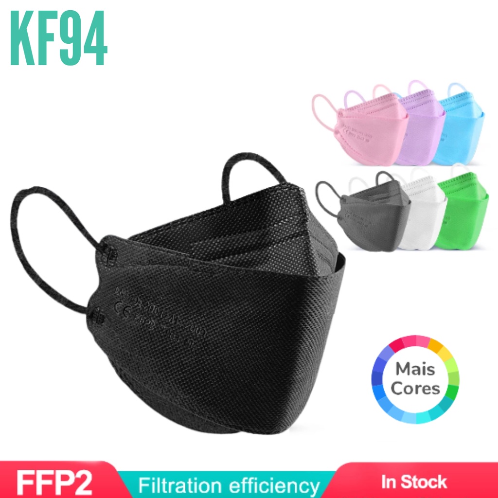 KF94 / KN95 Mascara Facial Semi-descartável FFP2 3D (Modelo Boca de Peixe) Korea 10 unidades ...
