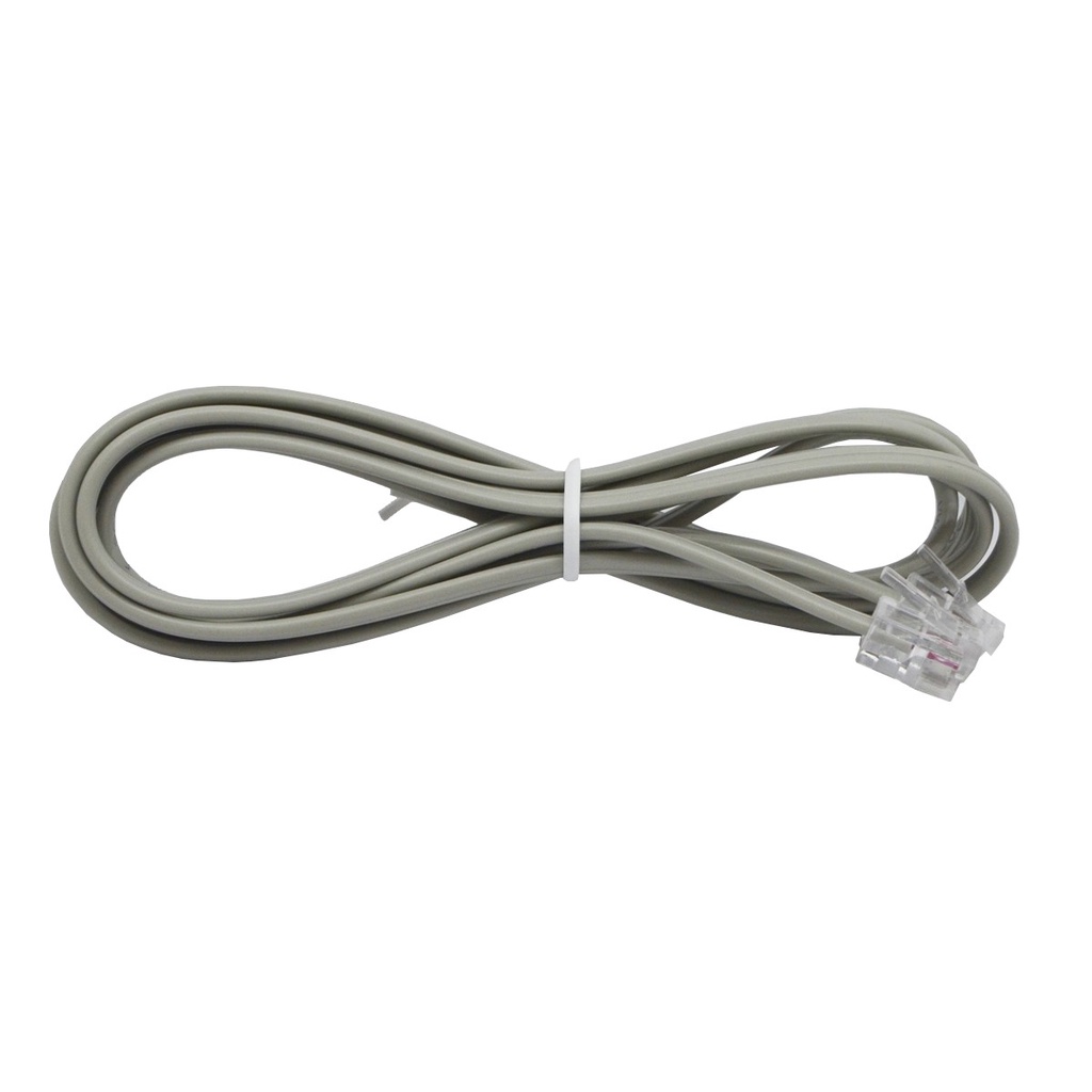 FIO DE TELEFONE CABO TELEFÔNICO 1,5M PLUG 2 VIAS (CINZA) | Shopee Brasil