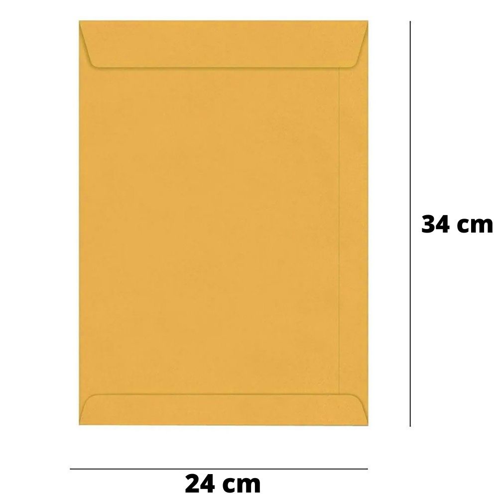 Kit Com 10 Envelopes Pardos A4 Ofício 34 x 24 cm | Shopee Brasil