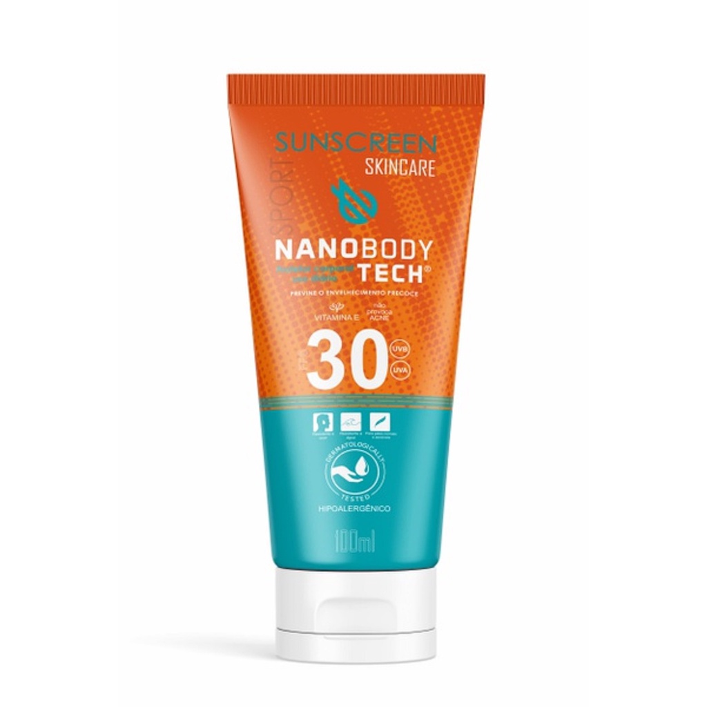 Protetor Solar Sunscreen Skincare FPS 30 Nanobodytech 100g | Shopee Brasil