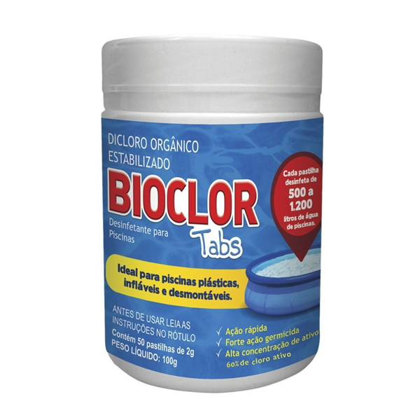 Bioclor Desinfetante Cloro para Piscina Plástica Embalagem com 50 ...