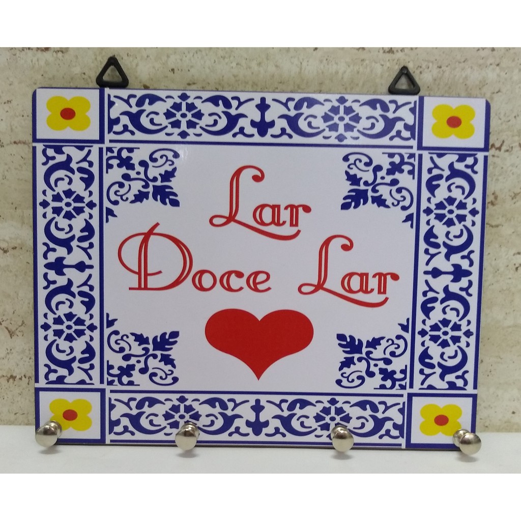 Porta Chaves Lar Doce Lar | Shopee Brasil