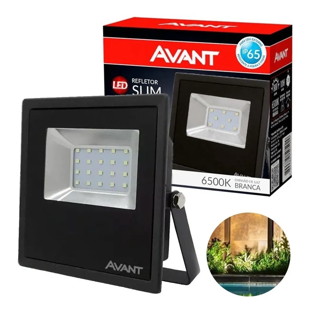 Refletor Led 30w Avant Slim Ip65 Branco Frio 6500k Bivolt | Shopee Brasil