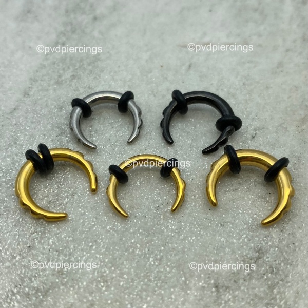 Piercing Mini Meia Lua com Entalhe Aço | Shopee Brasil