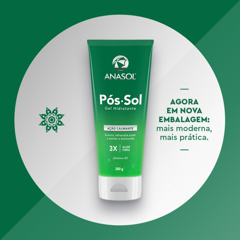 Gel Hidratante Pós-sol Anasol Ação calmante Aloe Vera 200g | Shopee Brasil