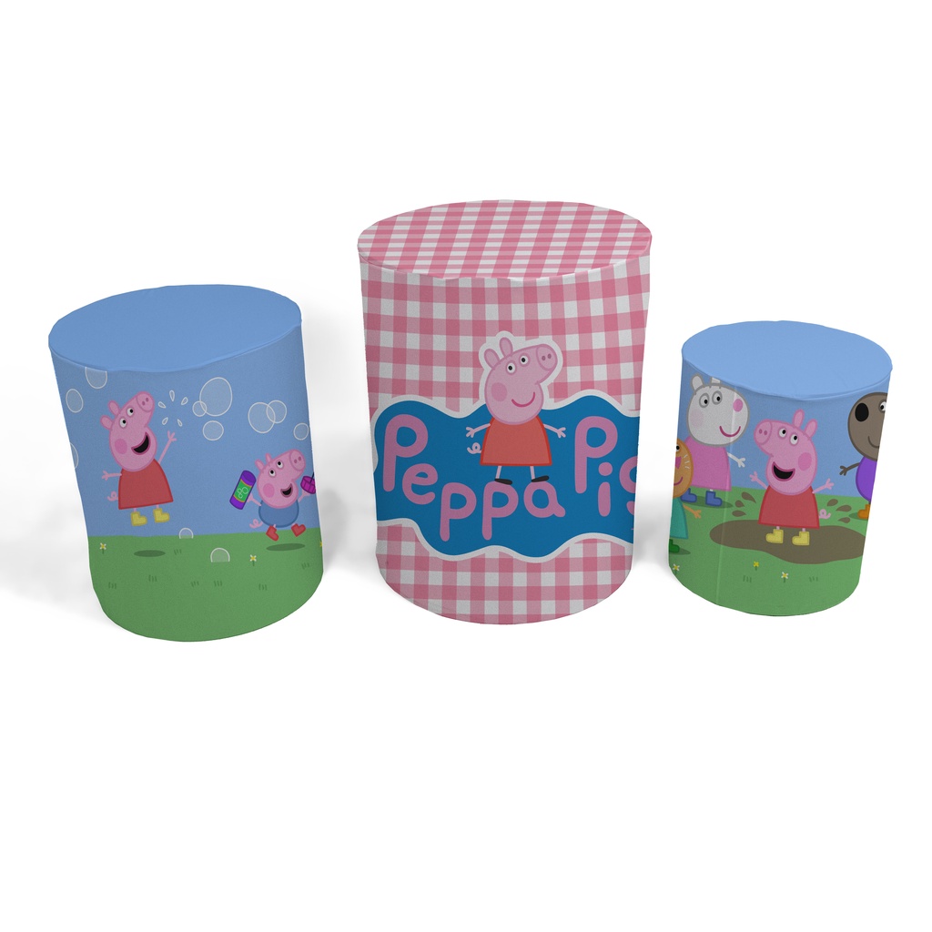 Trio Cilindro Capa Peppa Veste Facil Desenho | Shopee Brasil