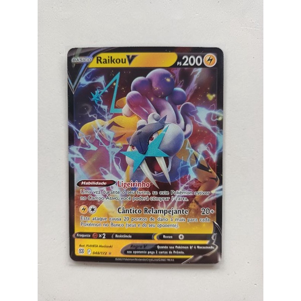 Carta Pokemon Raikou V 048/172 Astros Cintilantes - Escorrega o Preço