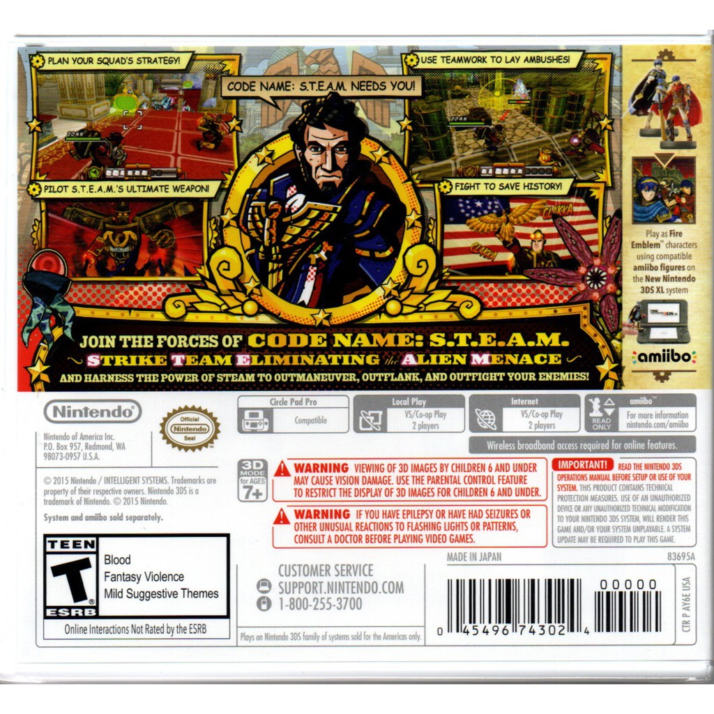 Code Name Steam Nintendo 3ds Novo Lacrado Original Shopee Brasil