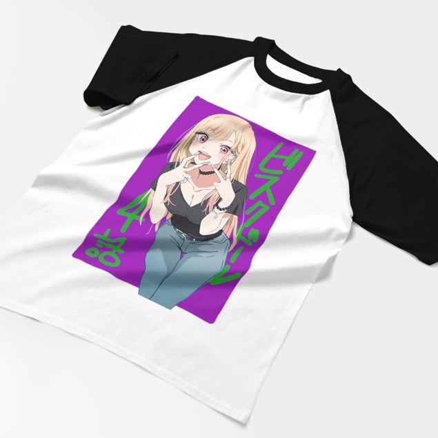 Camisa Raglan Manga Preta Camiseta Unissex Sono Bisque Doll My Dress-Up ... Camisa Raglan Manga Preta Camiseta Unissex Sono Bisque Doll My Dress-Up ...