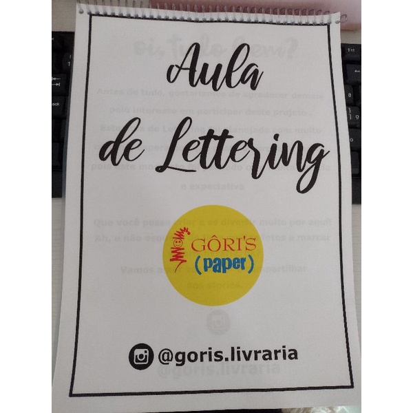 Caderno tipo caligrafia - Aula de lettering | Shopee Brasil