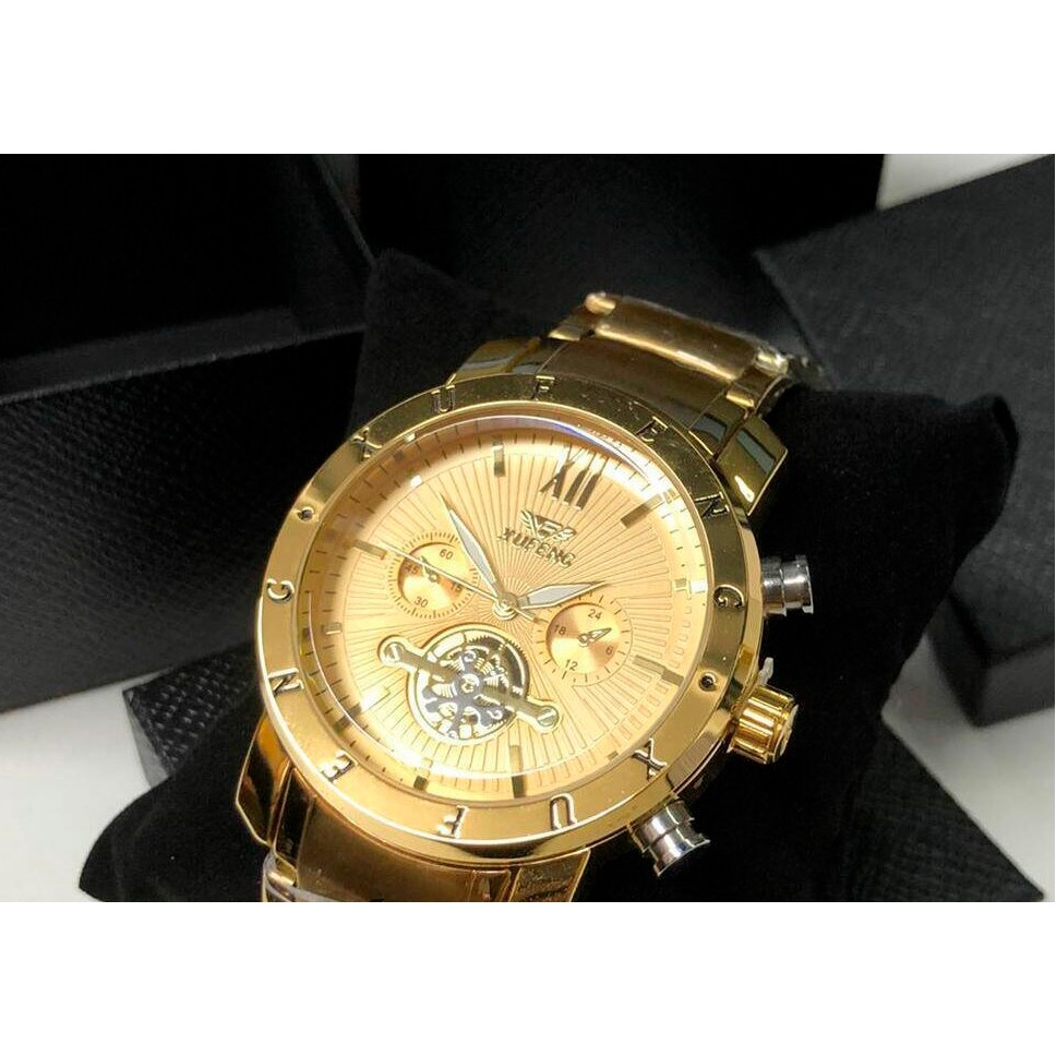 Relógio Xufeng Dourado Original | Shopee Brasil