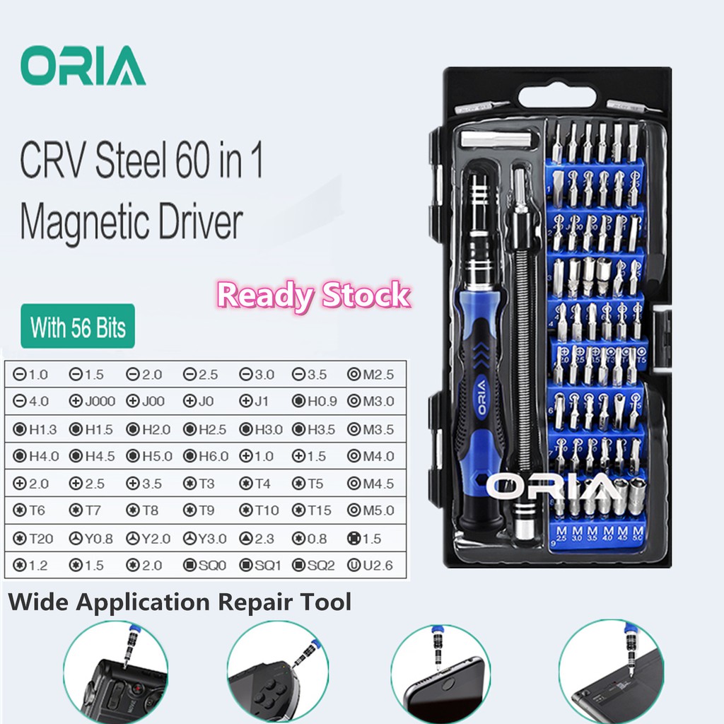 ORIA 60 in 1 with 56 Bits Precision Screwdriver Set Repair Tool for ...