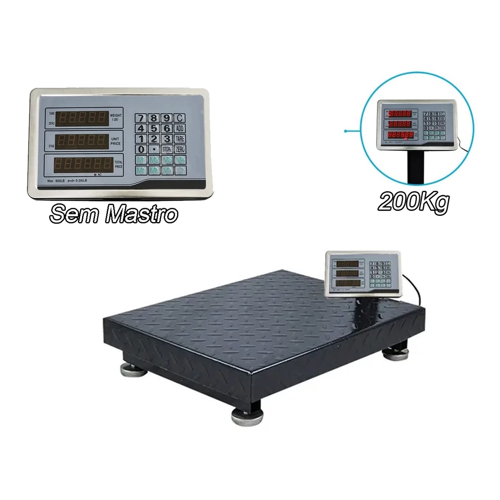 Balança De Plataforma Digital Pesa Até 200Kg | Shopee Brasil