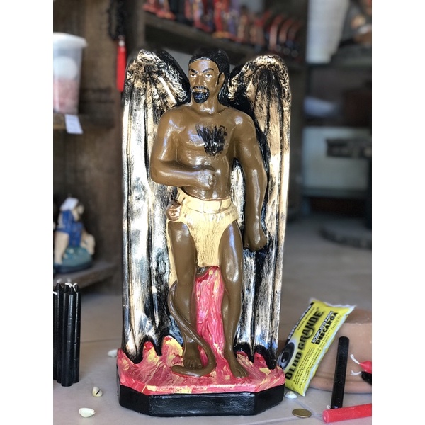 Imagem Exú Lúcifer 40cm/ Umbanda | Shopee Brasil