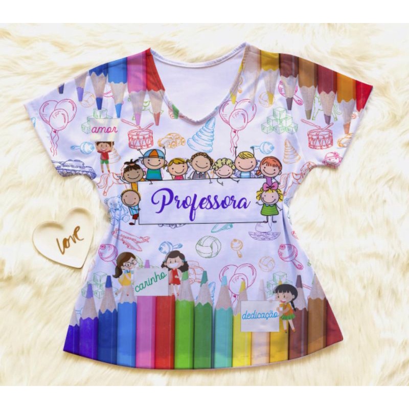 Camisa/Blusa Profissão Professora/educadora/eduicacao infantl/creche ...