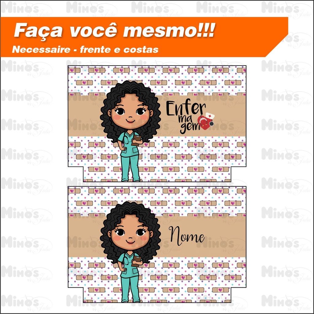 Recorte Sublimado Necessaire - enfermagem - oxford - 28x18 cm | Shopee ...