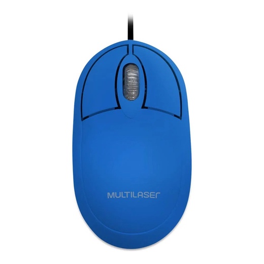 Mouse Multilaser Classic Box Óptico Full Com Fio Mo305 Azul | Shopee Brasil