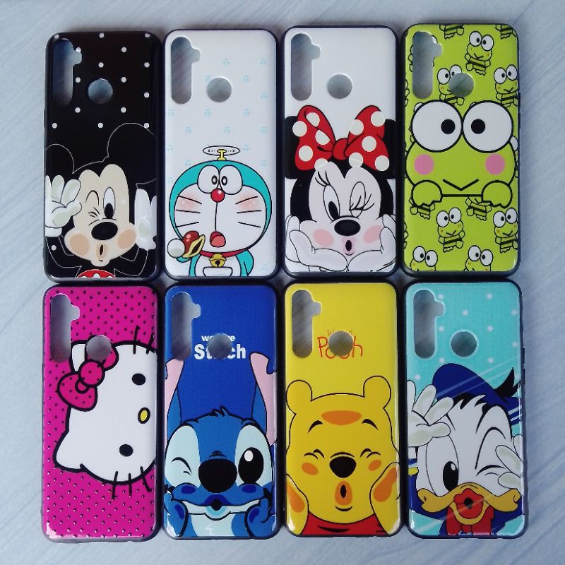 Capa Realme C3 Fuze Em Relevo Personagens Da Disney Doraemon Kitty Miki ...