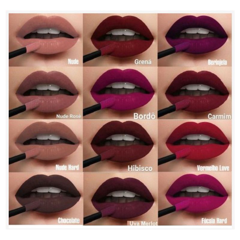 Batom Líquido Matte Mahav -3 unidade - Souto Variedades | Shopee Brasil