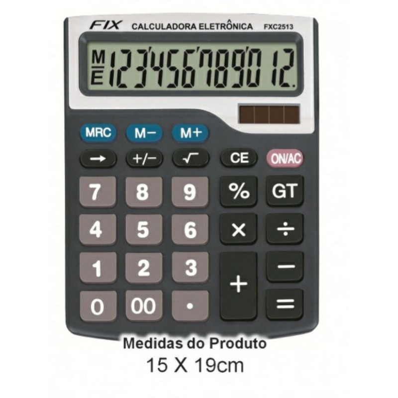 Calculadora Grande Fix Fxc 2513 | Shopee Brasil