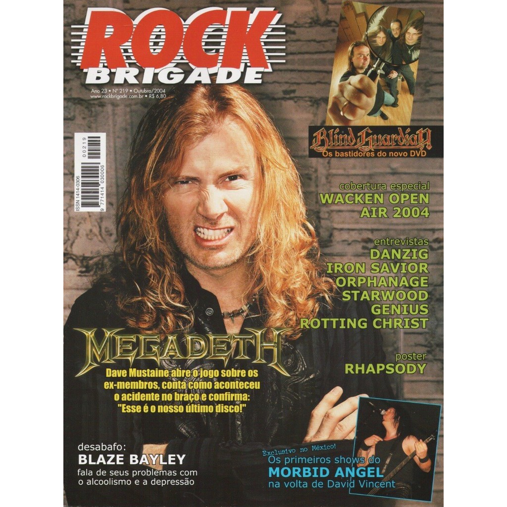 Revista Rock Brigade 219 - Megadeth Blind Guardian Danzig Rhapsody ...