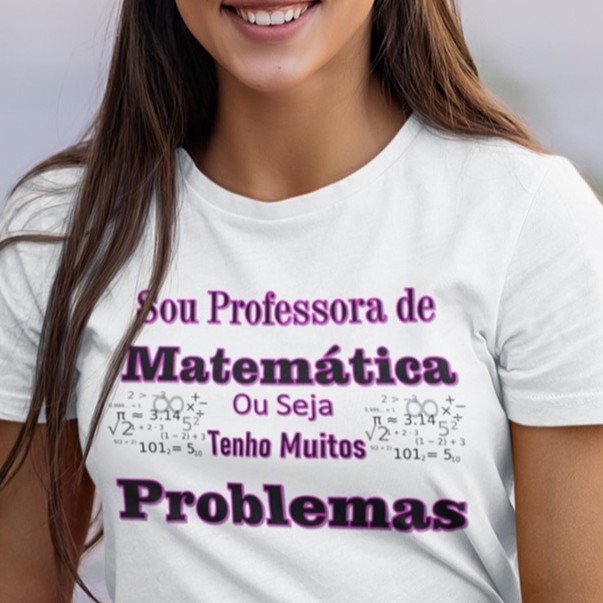 Camiseta Professora de Matemática | Shopee Brasil