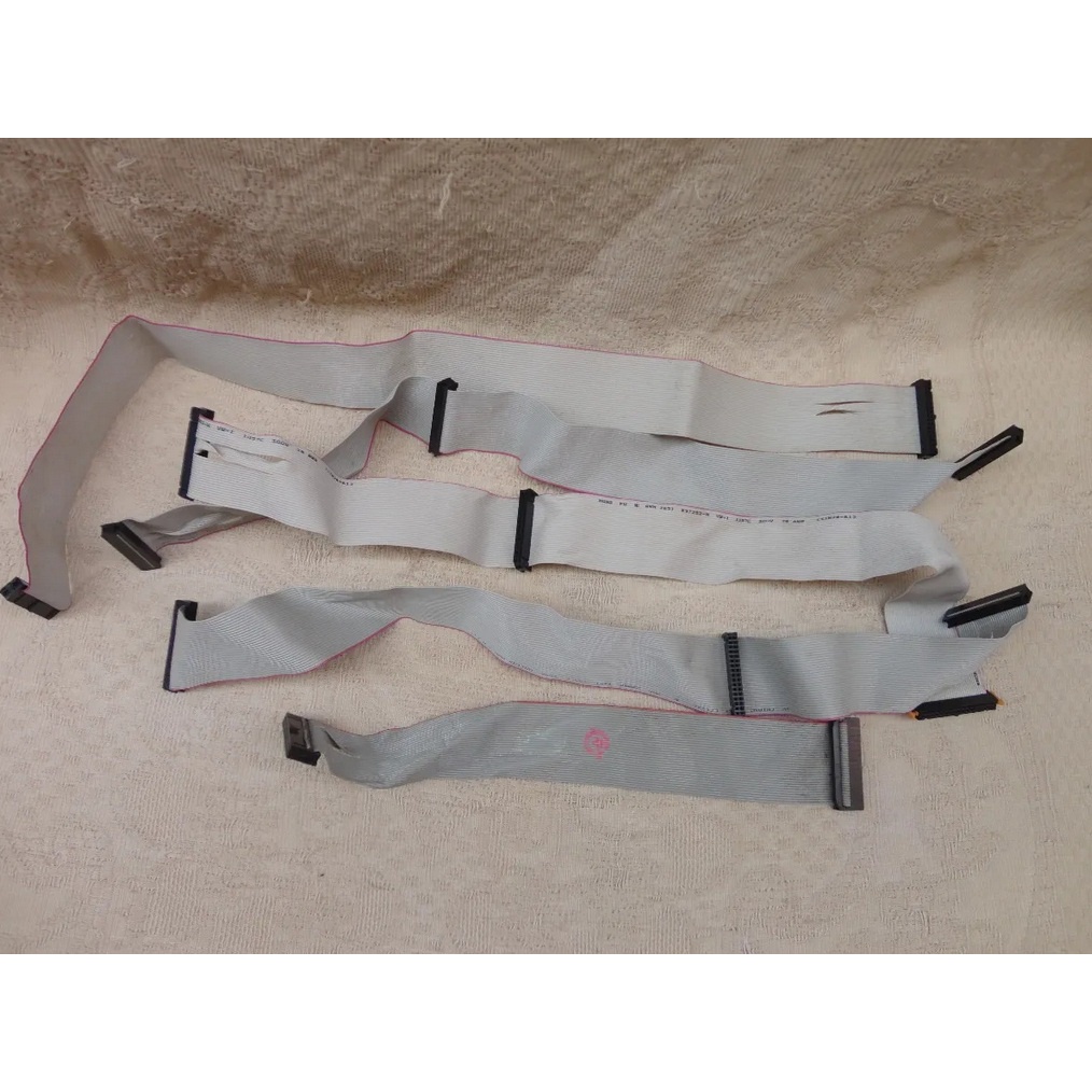 Kit Com 5 Cabos Flat Ide 34 Vias Para Disquete Flopy ( Leia) | Shopee ...