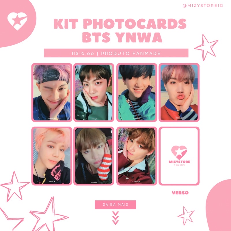 Kit photocards BTS YNWA Kpop | Shopee Brasil
