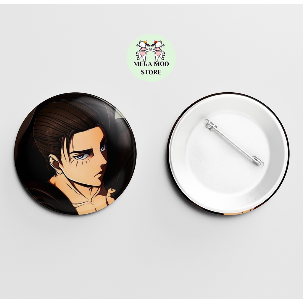 Bottons anime Shingeki no Kyojin Attack on Titan Eren Yeager Mikasa ...
