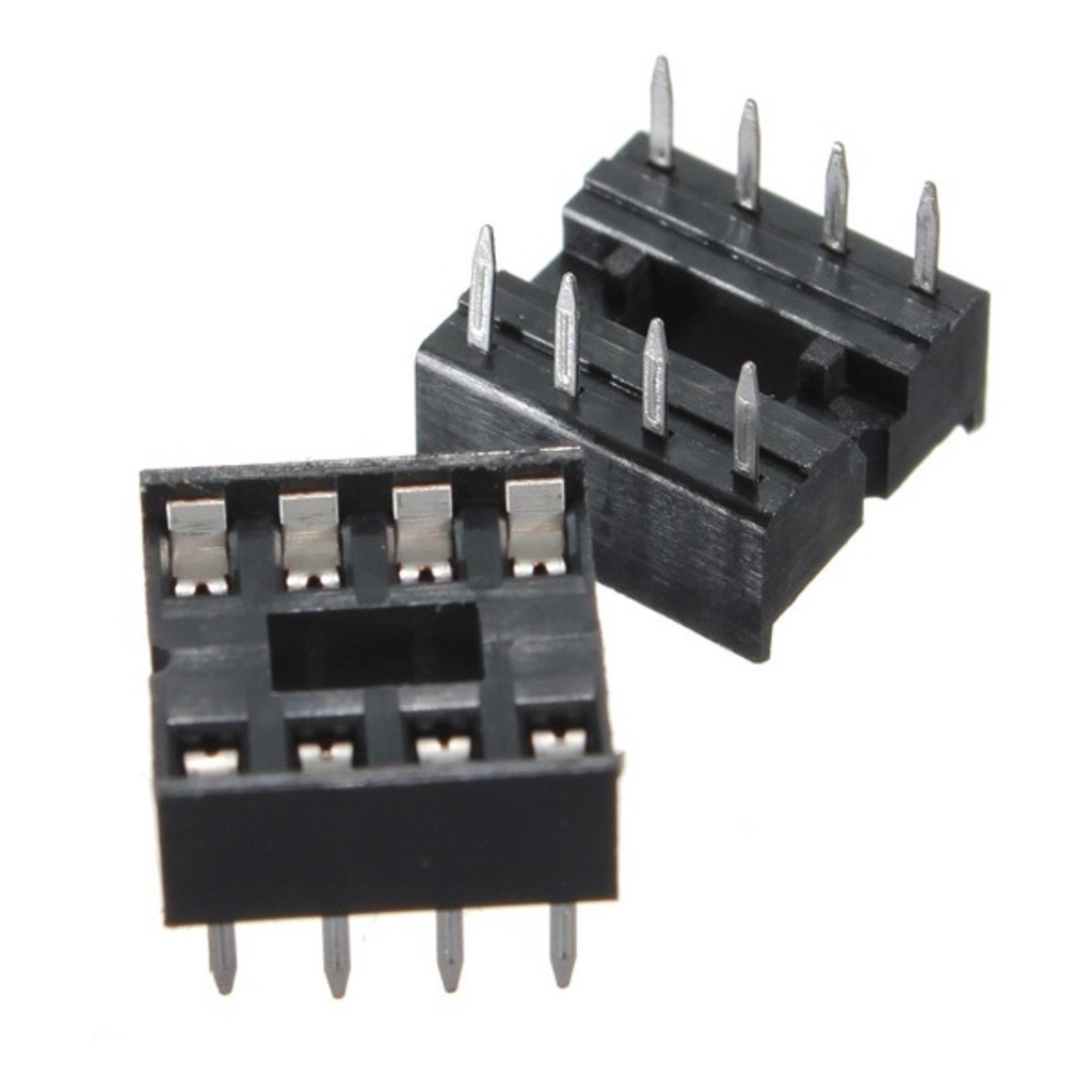 10 Adaptadores Soquete Dip 8 Pinos Socket Ci 8 Pins Dip8 | Shopee Brasil