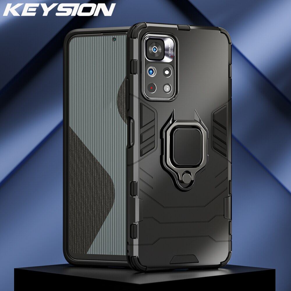 KEYSION Capa Armadura Anti-Impacto Para Redmi Note 11 Pro + 5G 11S 5G Anel De Suporte Traseira ...