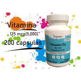 Vitamina D3 5000 ui 125 mcg 200 Cápsulas de Softgel ( IMPORTADA 100% - ORIGINAL ) - VITACOST ...