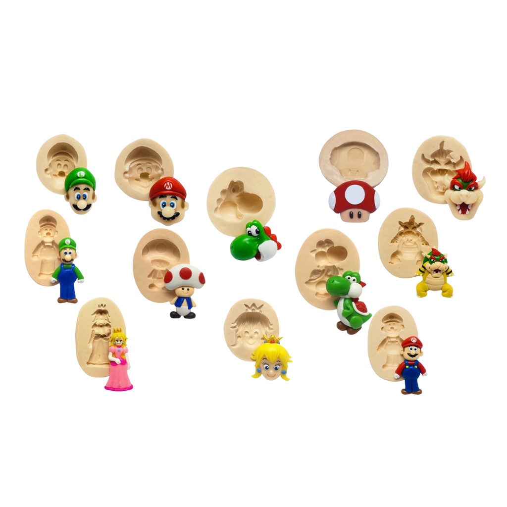 Molde de silicone Aplique Kit Super Mario promoção - 600g Confeitaria ...