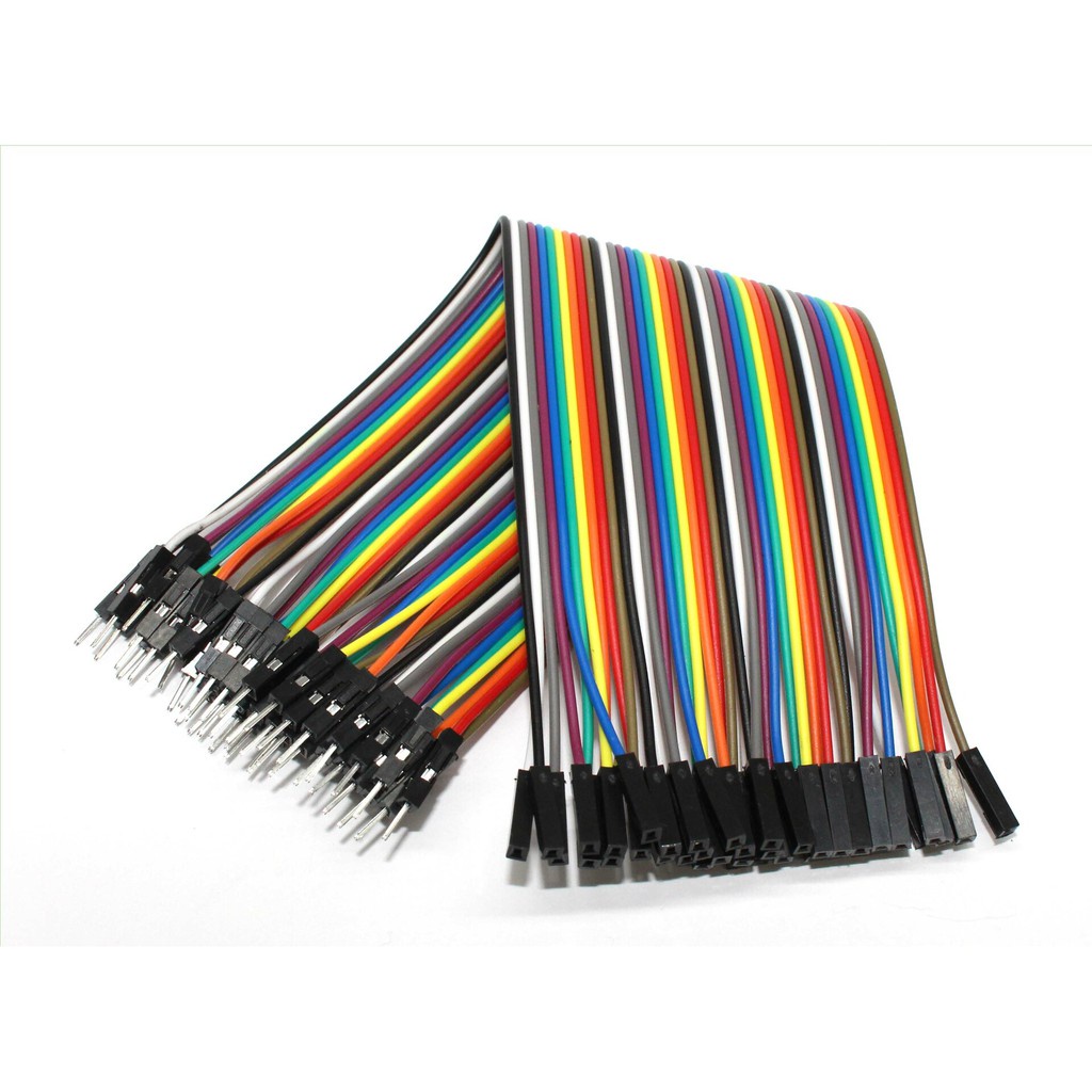 20x Fios Jumpers Macho x Fêmea, cabo flexível awg26 para Arduino ...
