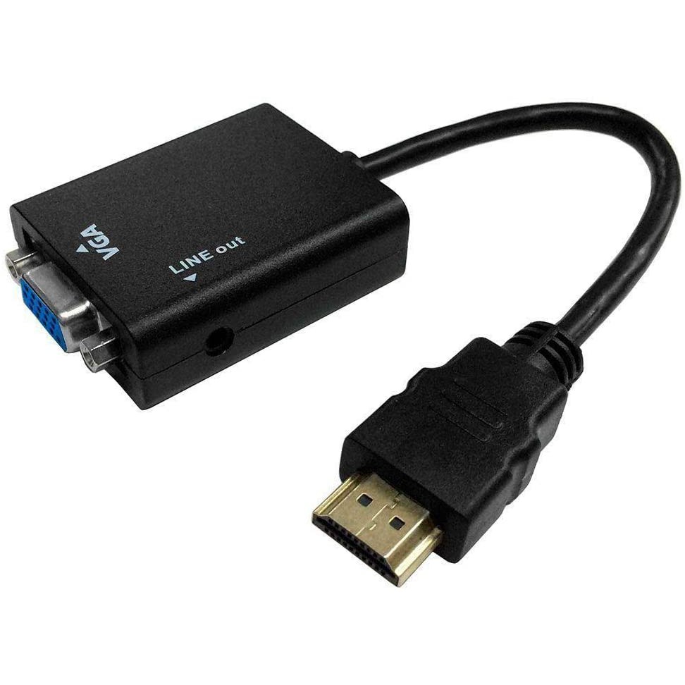Cabo Adaptador VGA HDMI COM Saida De Audio | Shopee Brasil