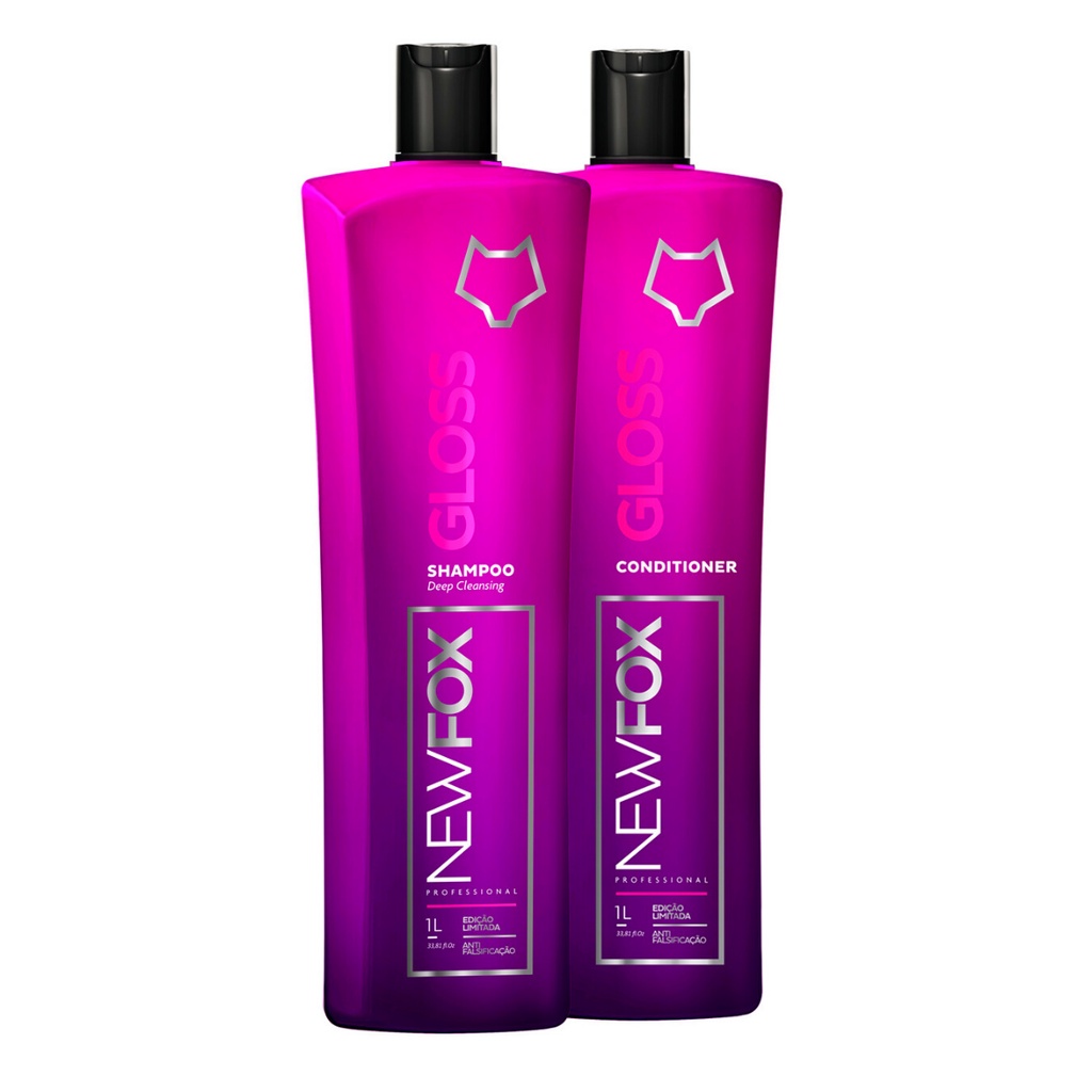 Escova Progressiva New Fox Gloss Kit 2 X 1 Litro - Original | Shopee Brasil