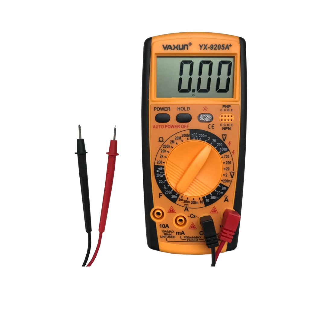 Multimetro Digital Yaxun YX-9205A+ C/ Capacímetro e Beep BIP Sonoro de Curto e Continuidade ...